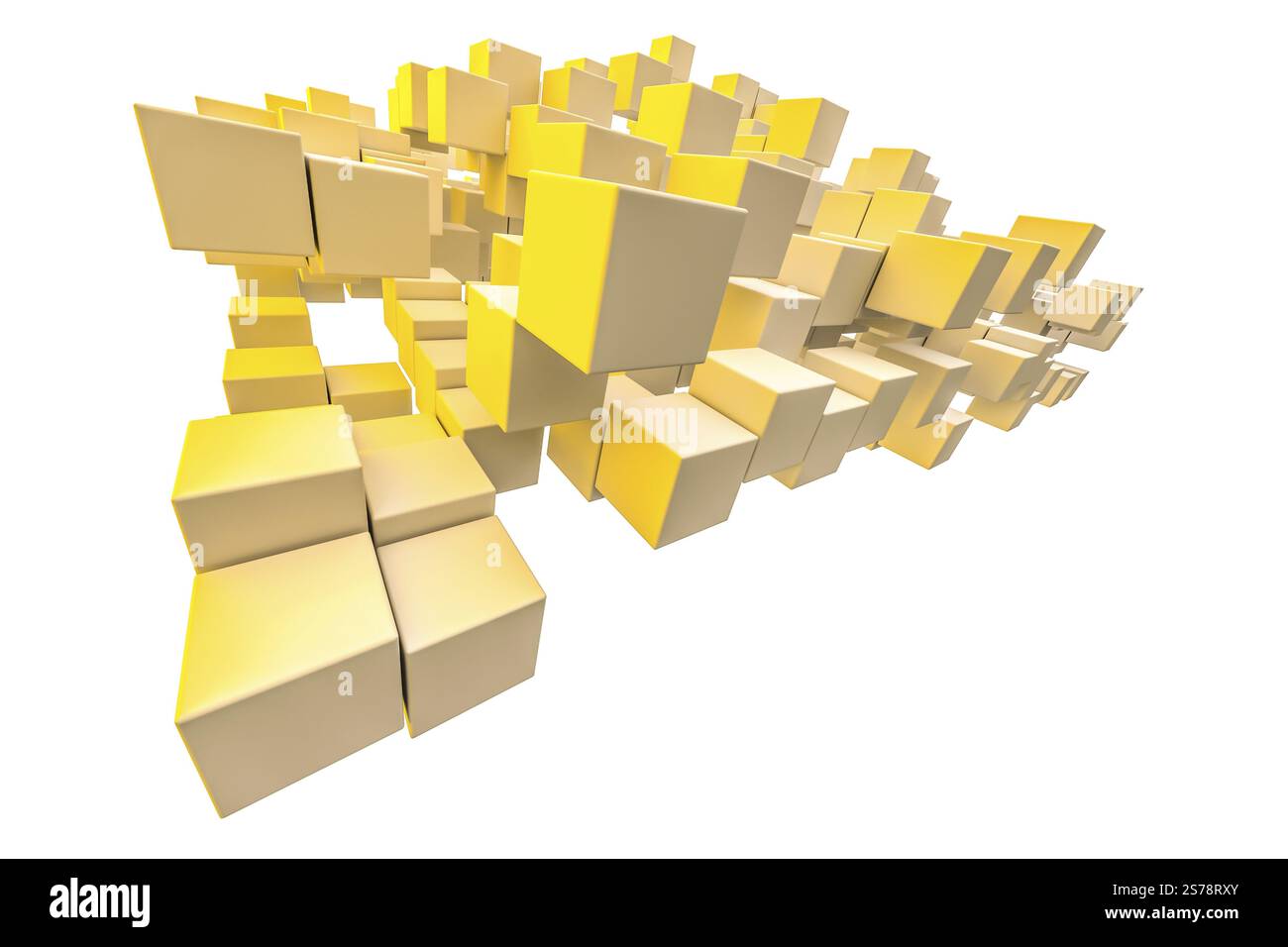 An image of some nice yellow shaded cubes Stock Photo - Alamy