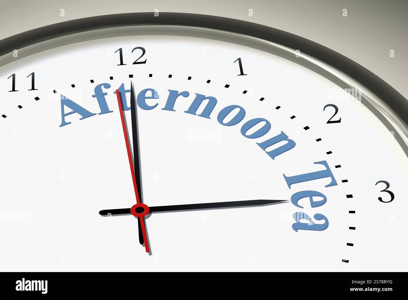 An image of a nice clock with the words afternoon tea Stock Photo - Alamy