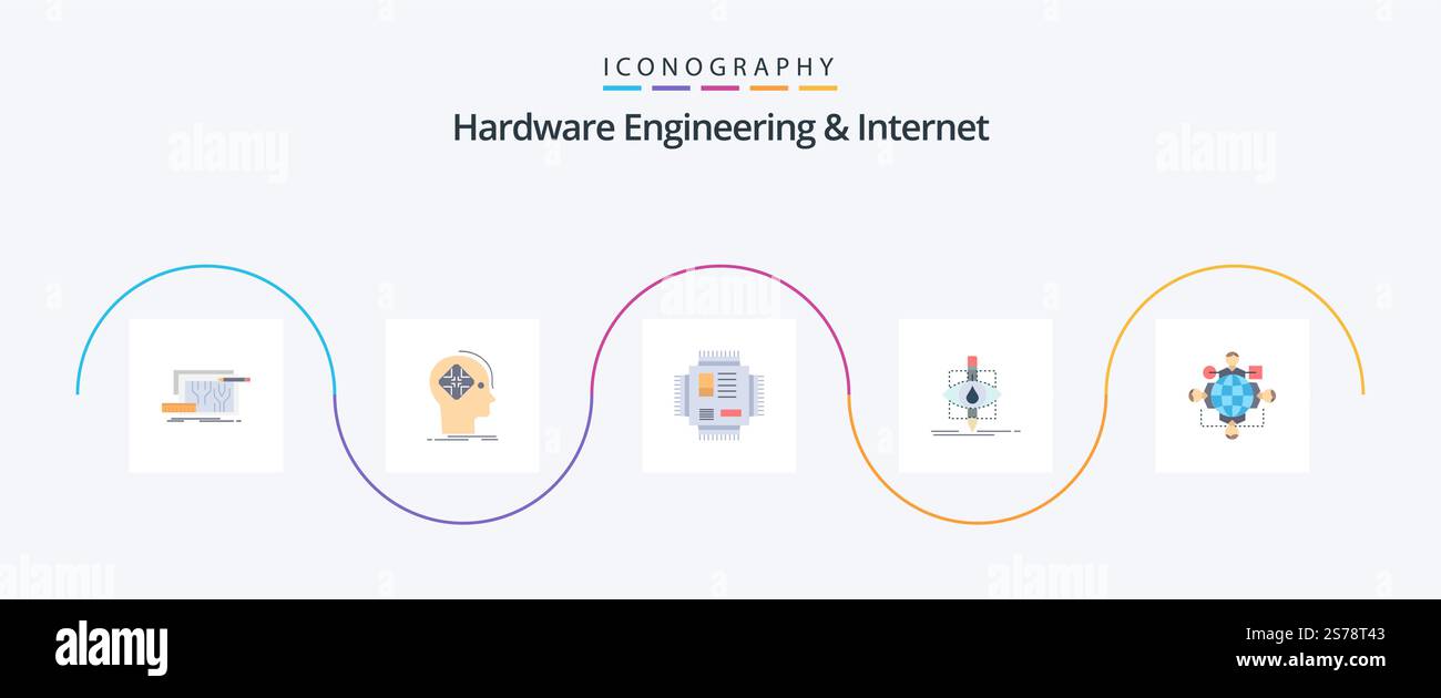 Hardware Engineering And Internet Flat 5 Icon Pack Including pollution ...