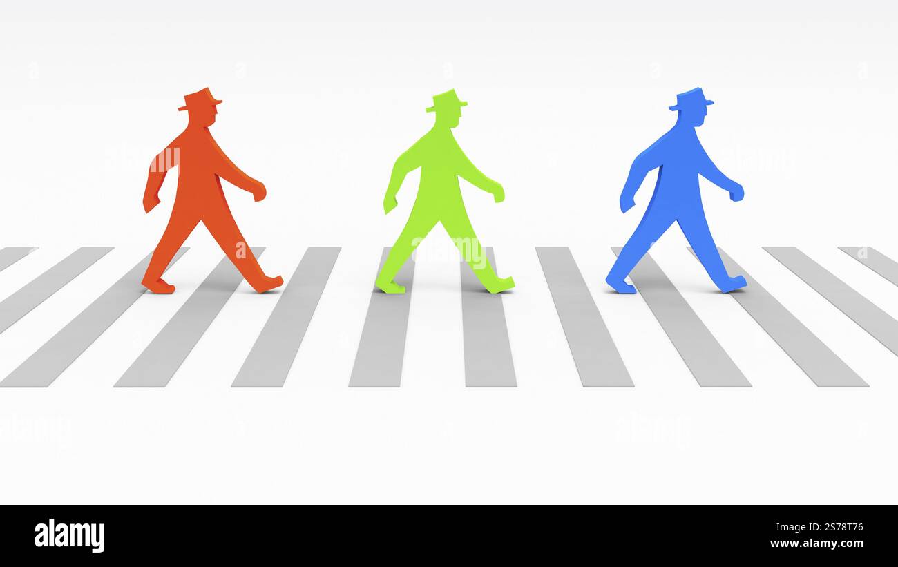 Colourful road crossings hi-res stock photography and images - Alamy