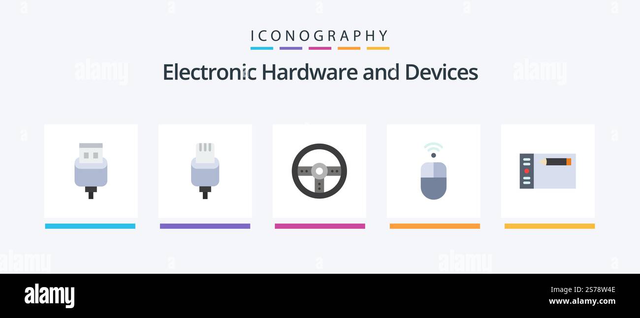 Devices Flat 5 Icon Pack Including draw. wireless. controller. mouse ...