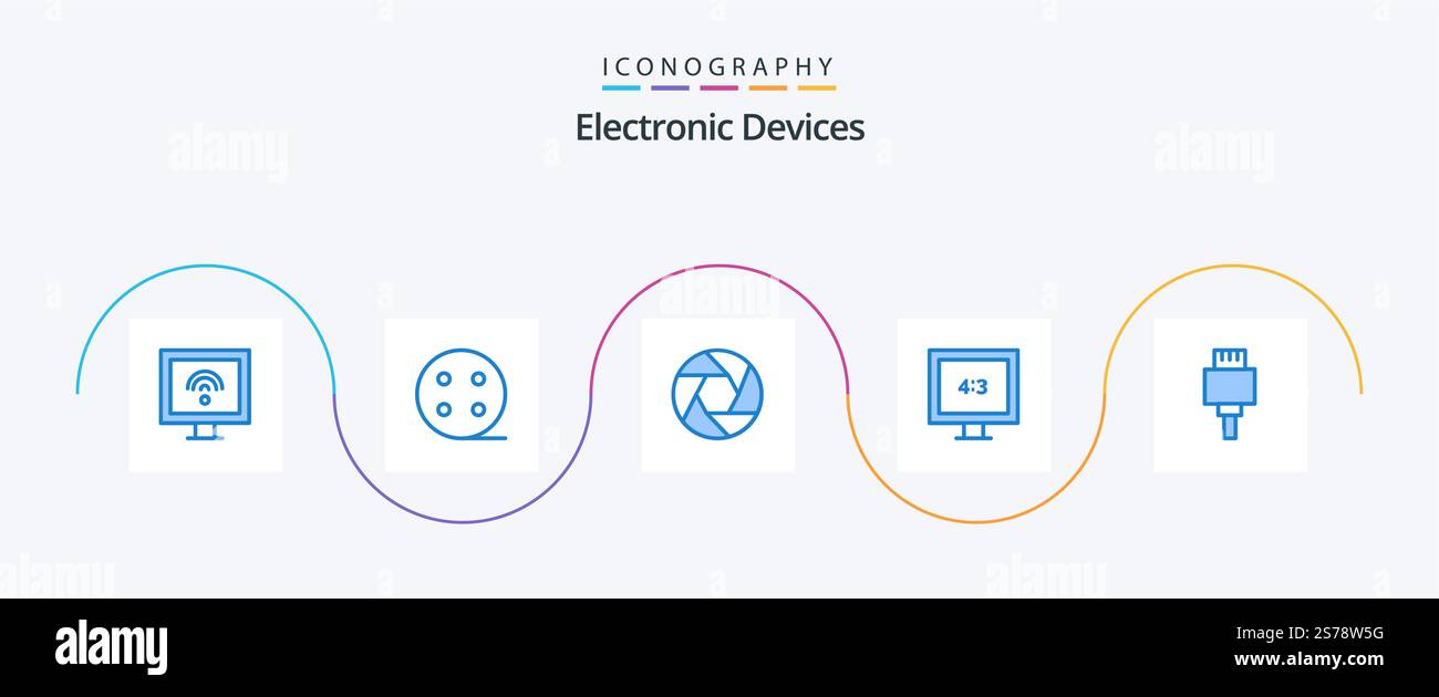 Devices Blue 5 Icon Pack Including . devices. camera. cable. display ...