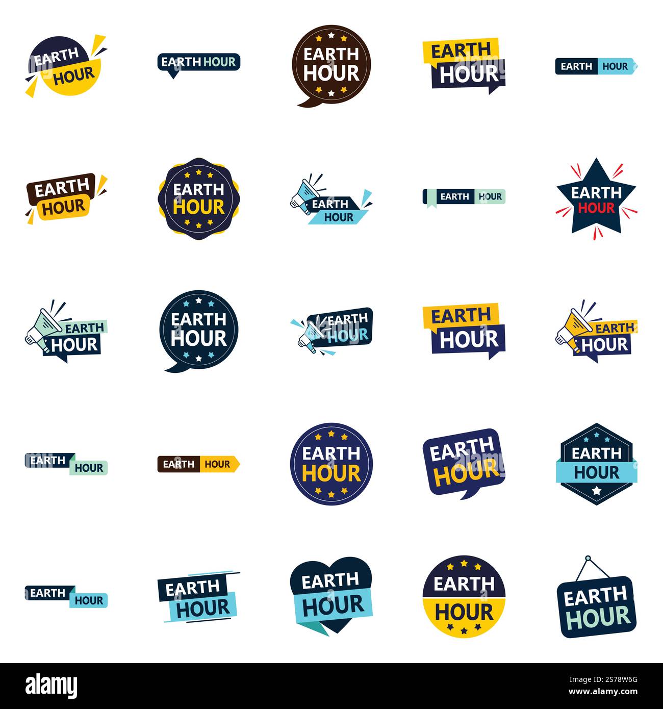 25 Versatile Vector Designs in the Earth Hour Pack Perfect for Climate ...