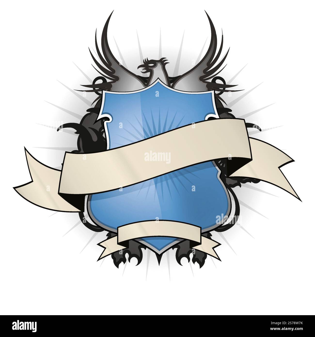 An image of a blue shield background Stock Photo - Alamy