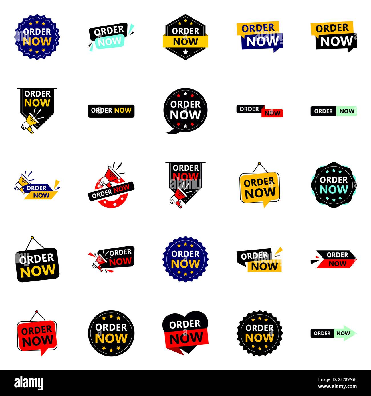 Get Your Customers Ordering with Our Pack of 25 Order Now Banners Stock ...