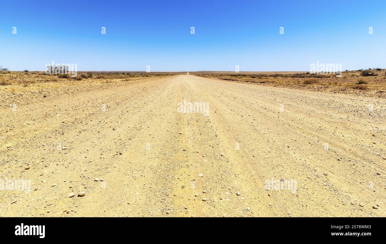 An image of a desert road to the horizon Stock Photo - Alamy