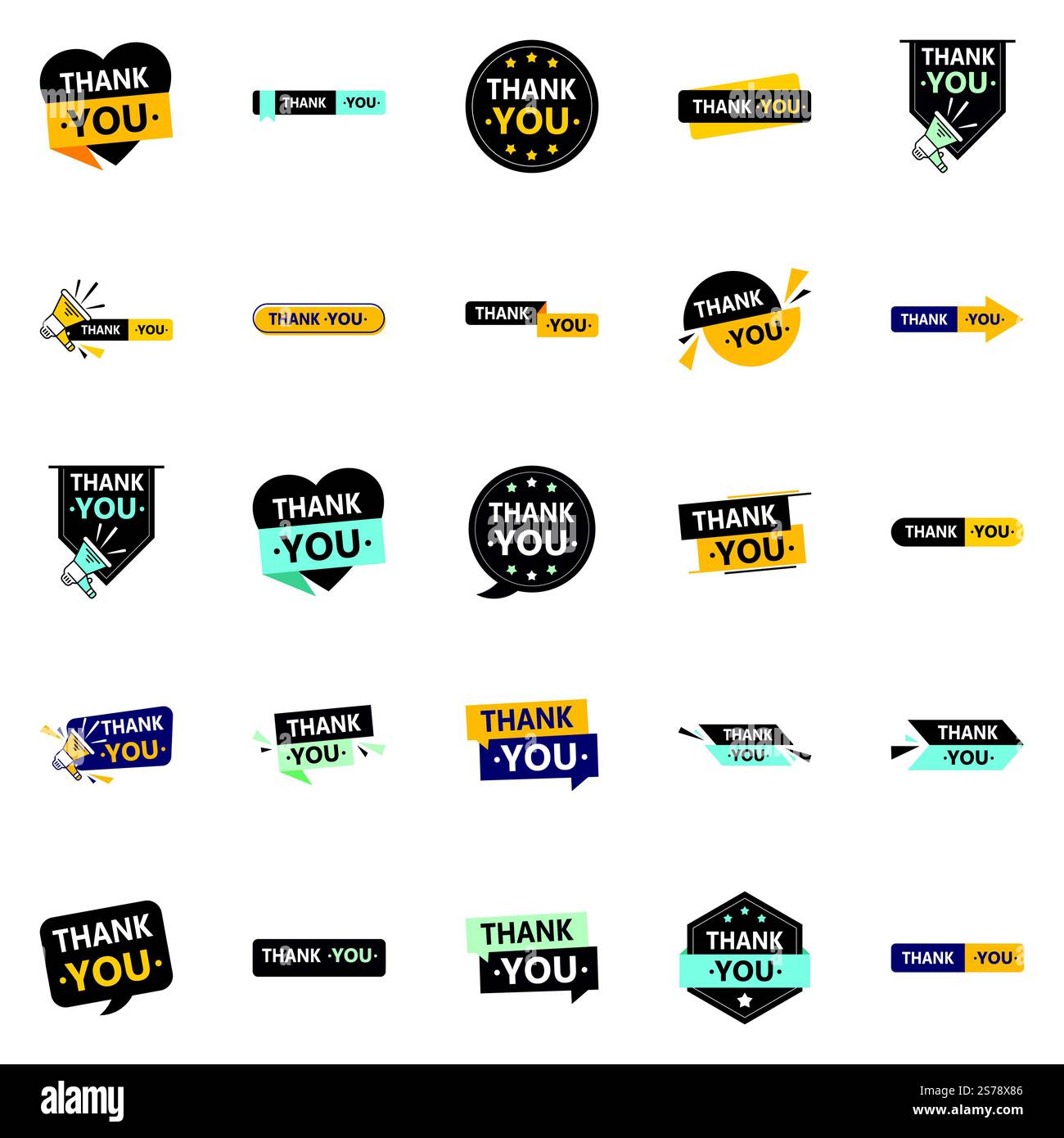 25 Modern Vector Elements to express your gratitude in an updated way ...