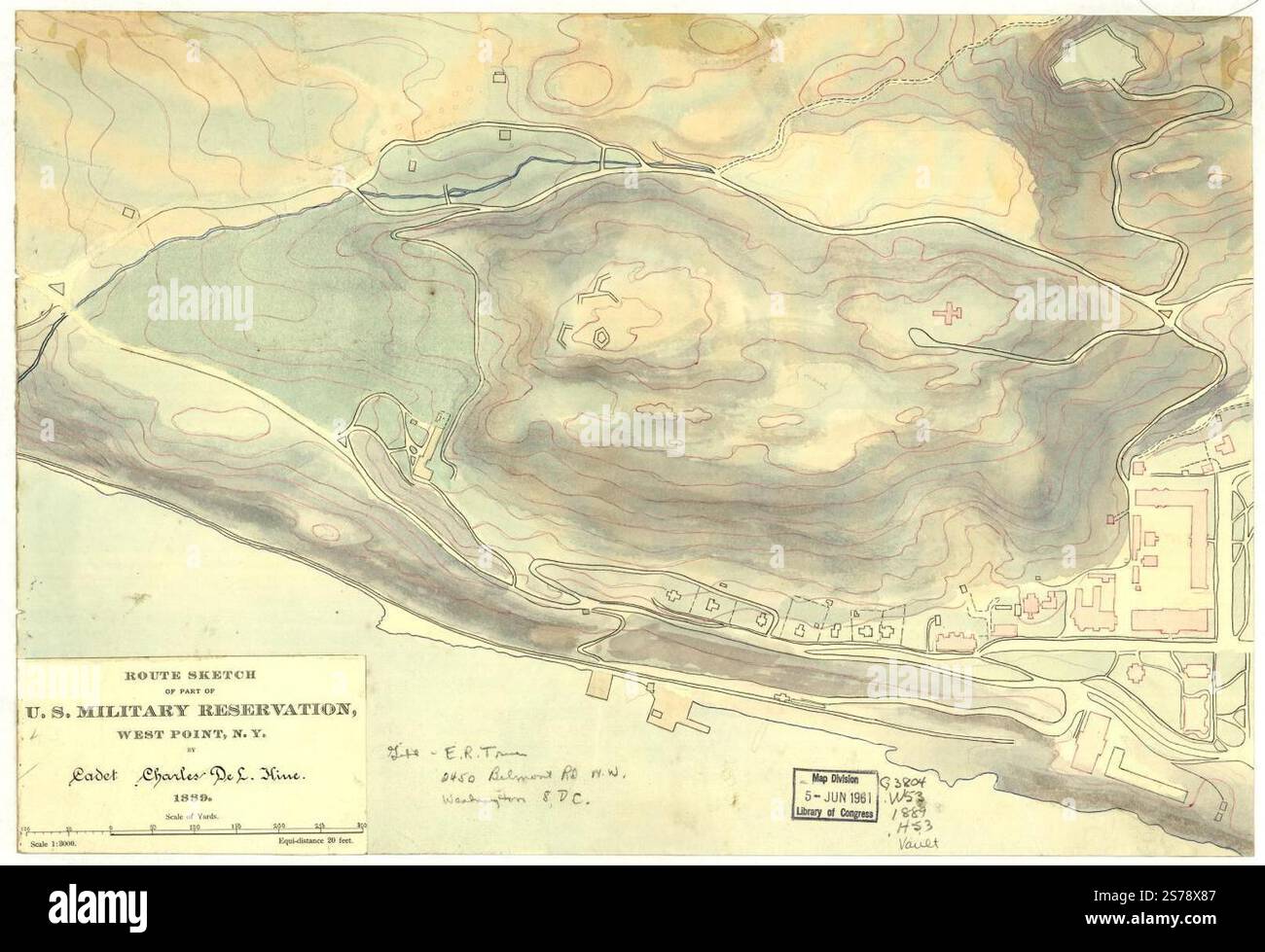 Route sketch of part of U.S. Military Reservation, West Point, N.Y ...