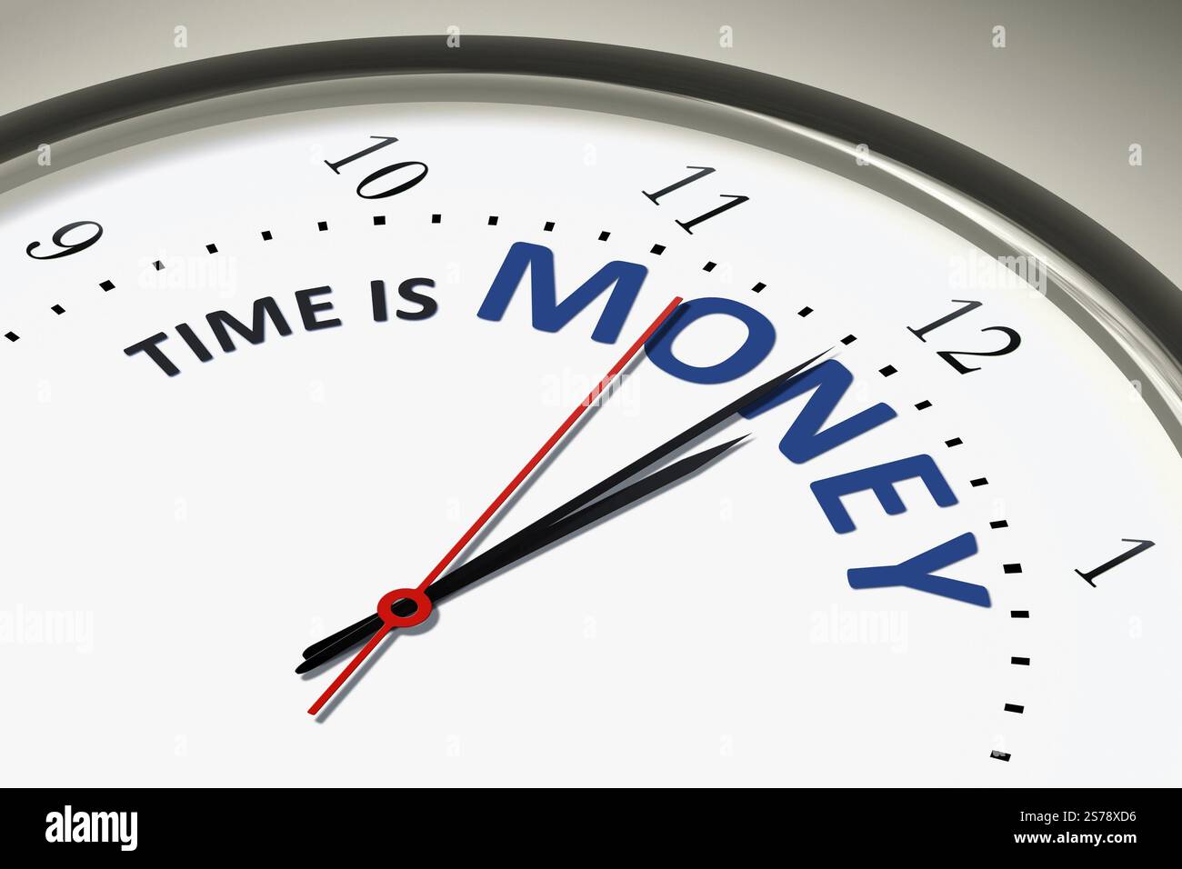 An image of a nice clock with time is money Stock Photo - Alamy