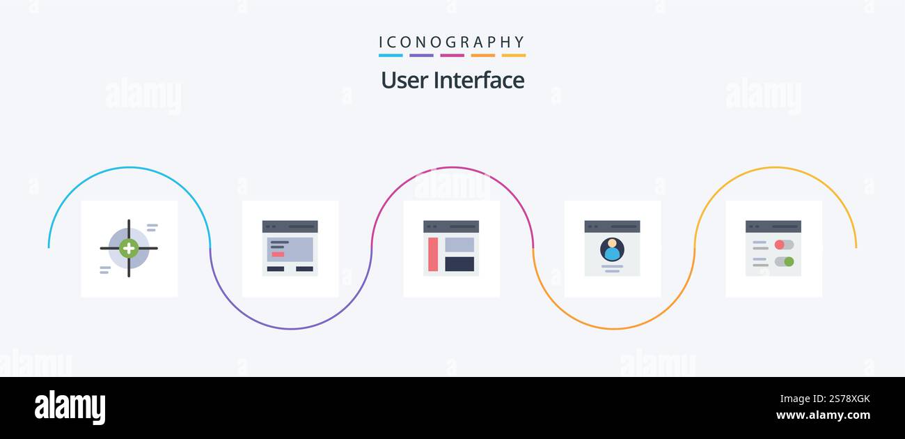 User Interface Flat 5 Icon Pack Including profile. communication ...