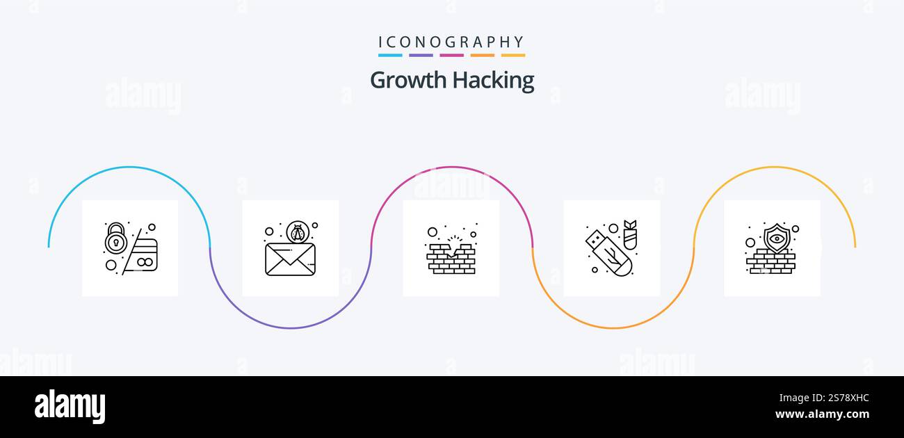 Hacking Line 5 Icon Pack Including ddos. attack. spam. usb. firewall ...