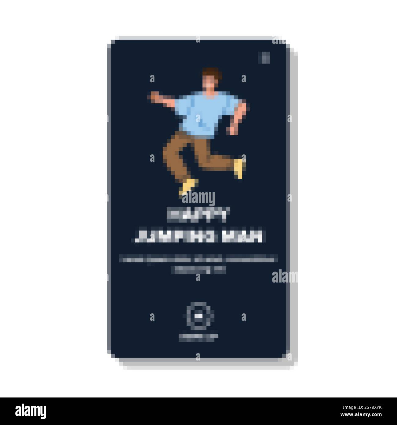 happy jumping man vector. male excited, guy person, fun joyful, joy ...