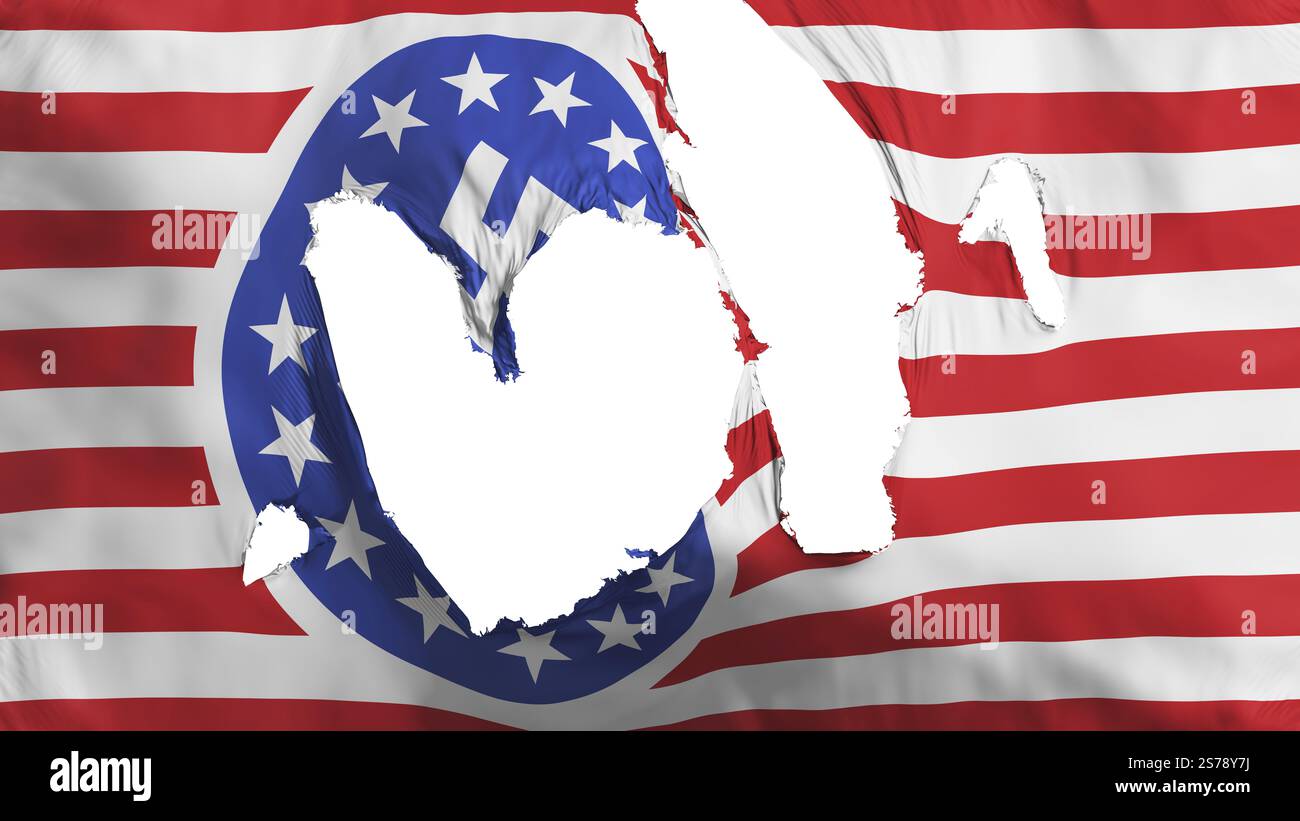 Torn American Nazi flag, white background, 3D rendering Stock Photo - Alamy