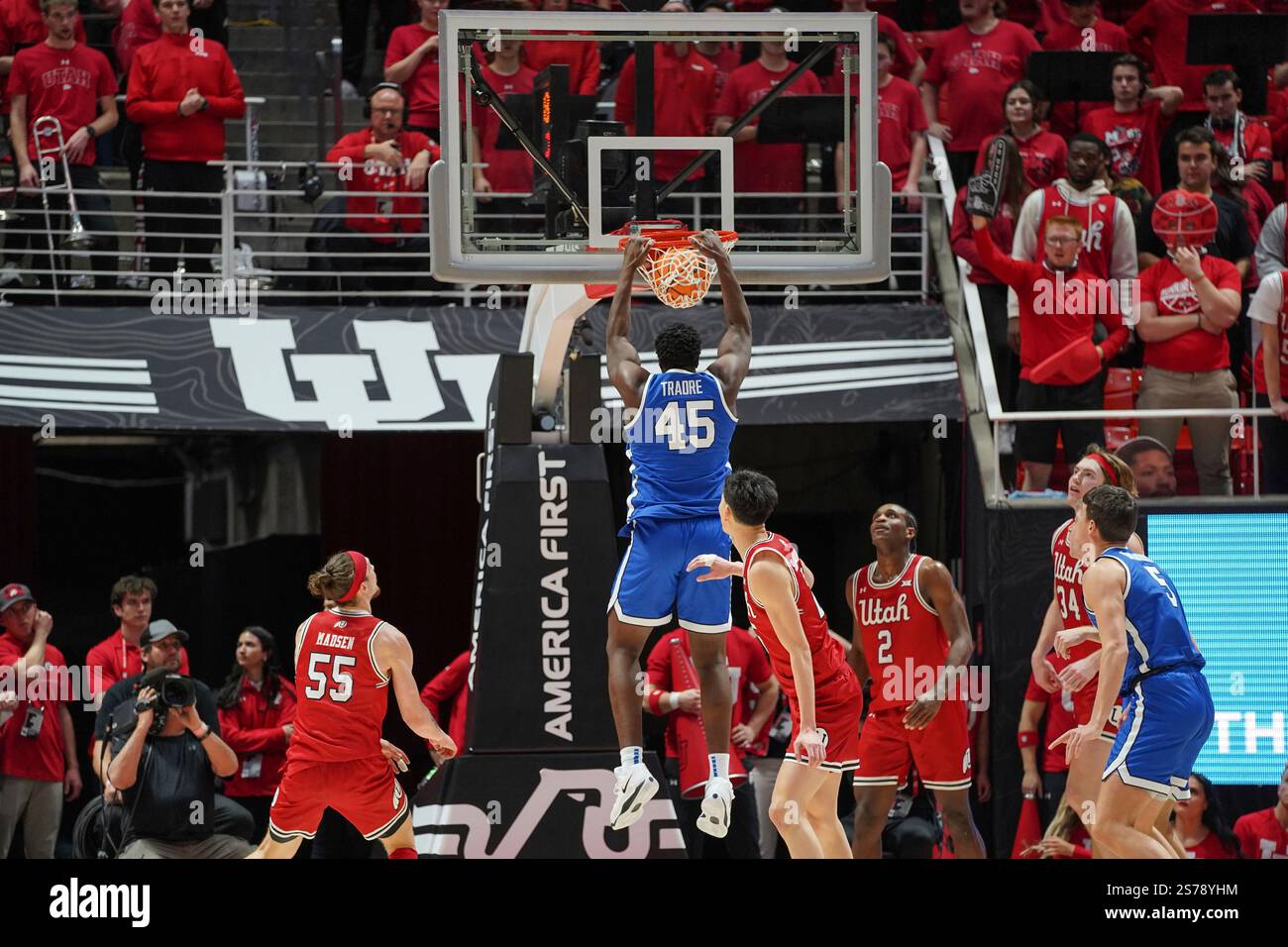 SALT LAKE CITY, UT - JANUARY 18: BYU Cougars center Fousseyni Traore ...
