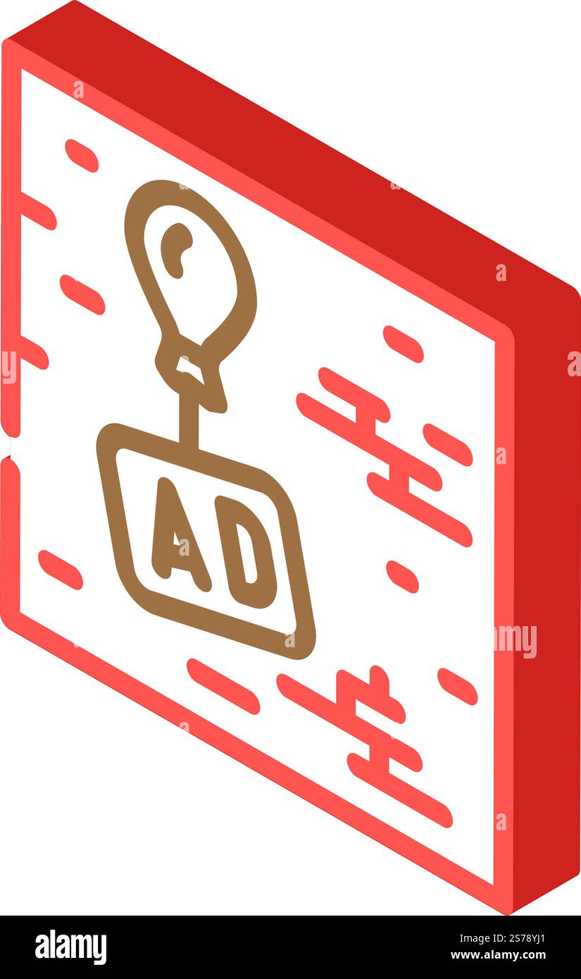 guerrilla advertising isometric icon vector. guerrilla advertising sign ...