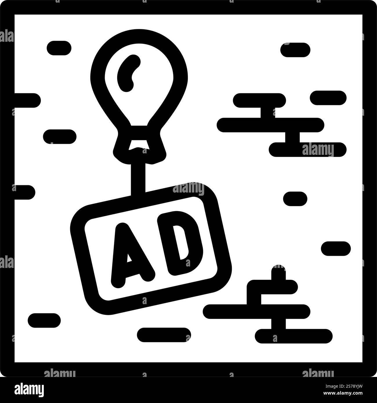 guerrilla advertising line icon vector. guerrilla advertising sign ...