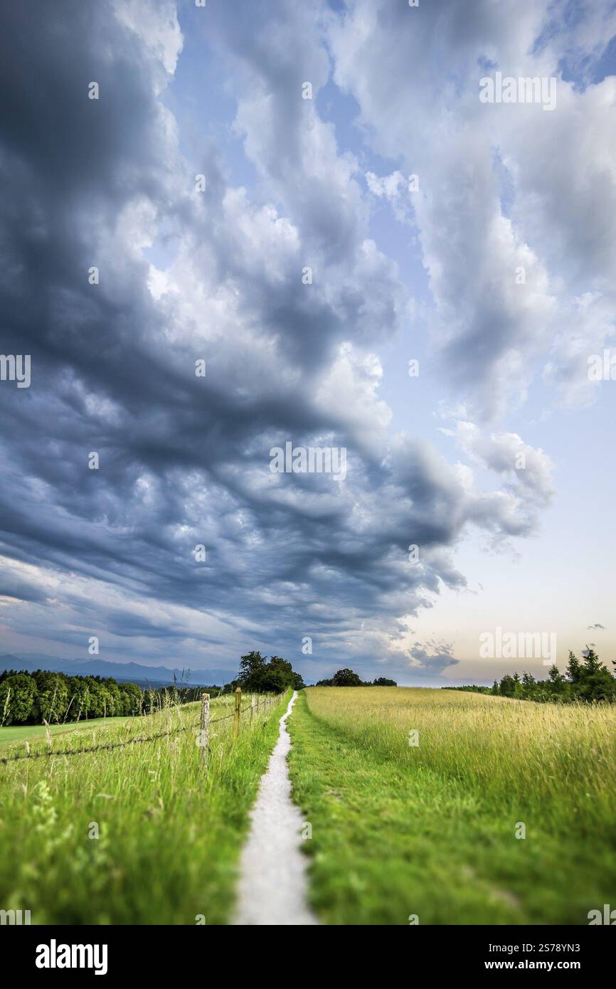 An image of a path to the evening sky Stock Photo - Alamy