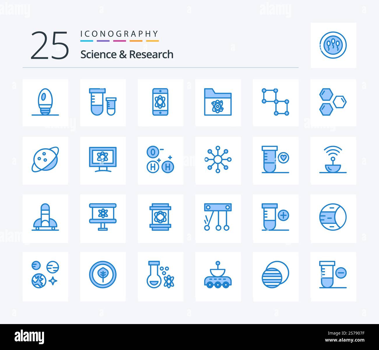 Science 25 Blue Color icon pack including science. bound. science ...