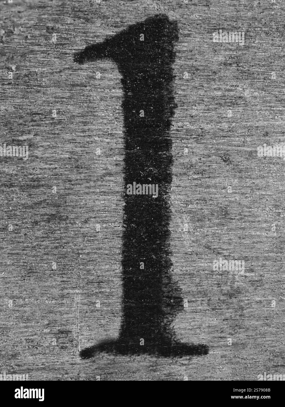 Vintage number 1, digit, anniversary, birthday, black and white, North ...