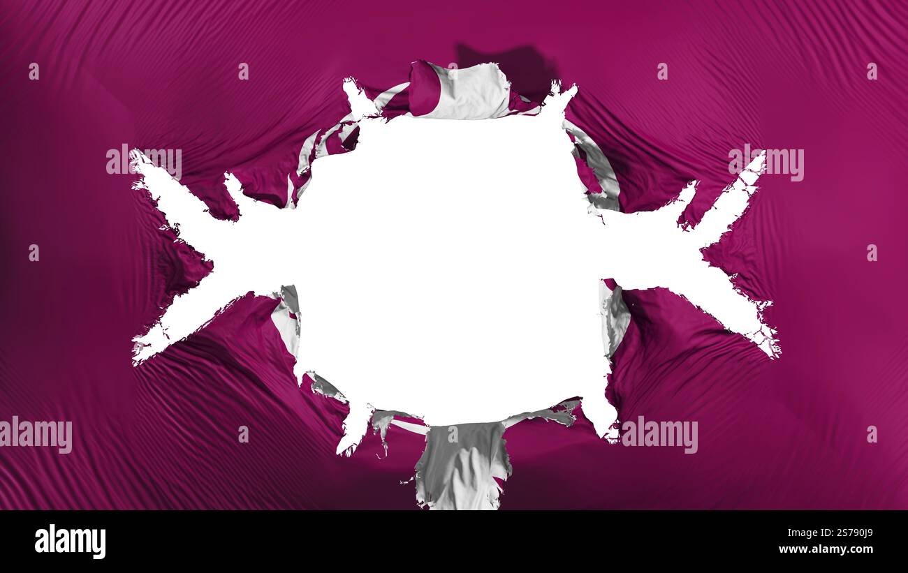 Phoenix city, capital of Arizona state flag with a big hole, white ...