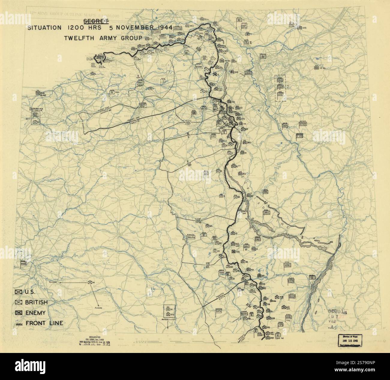 [November 5, 1944], HQ Twelfth Army Group situation map. 1944 by Allied ...