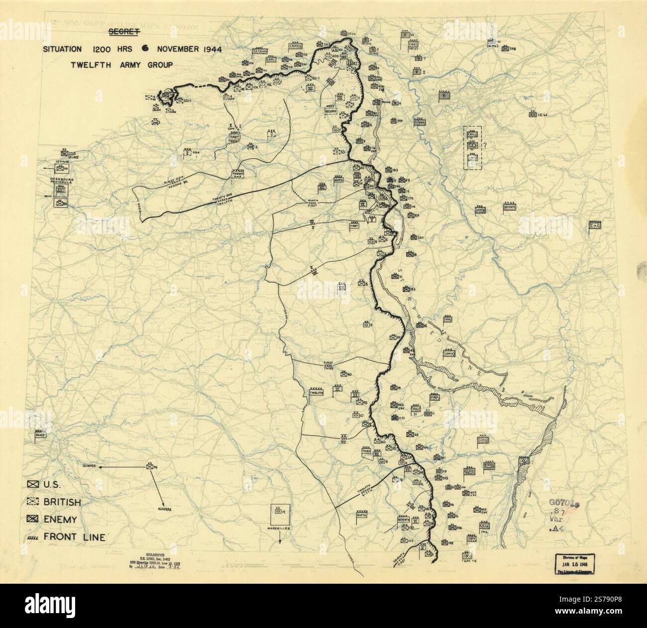 [November 6, 1944], HQ Twelfth Army Group situation map. 1944 by Allied ...
