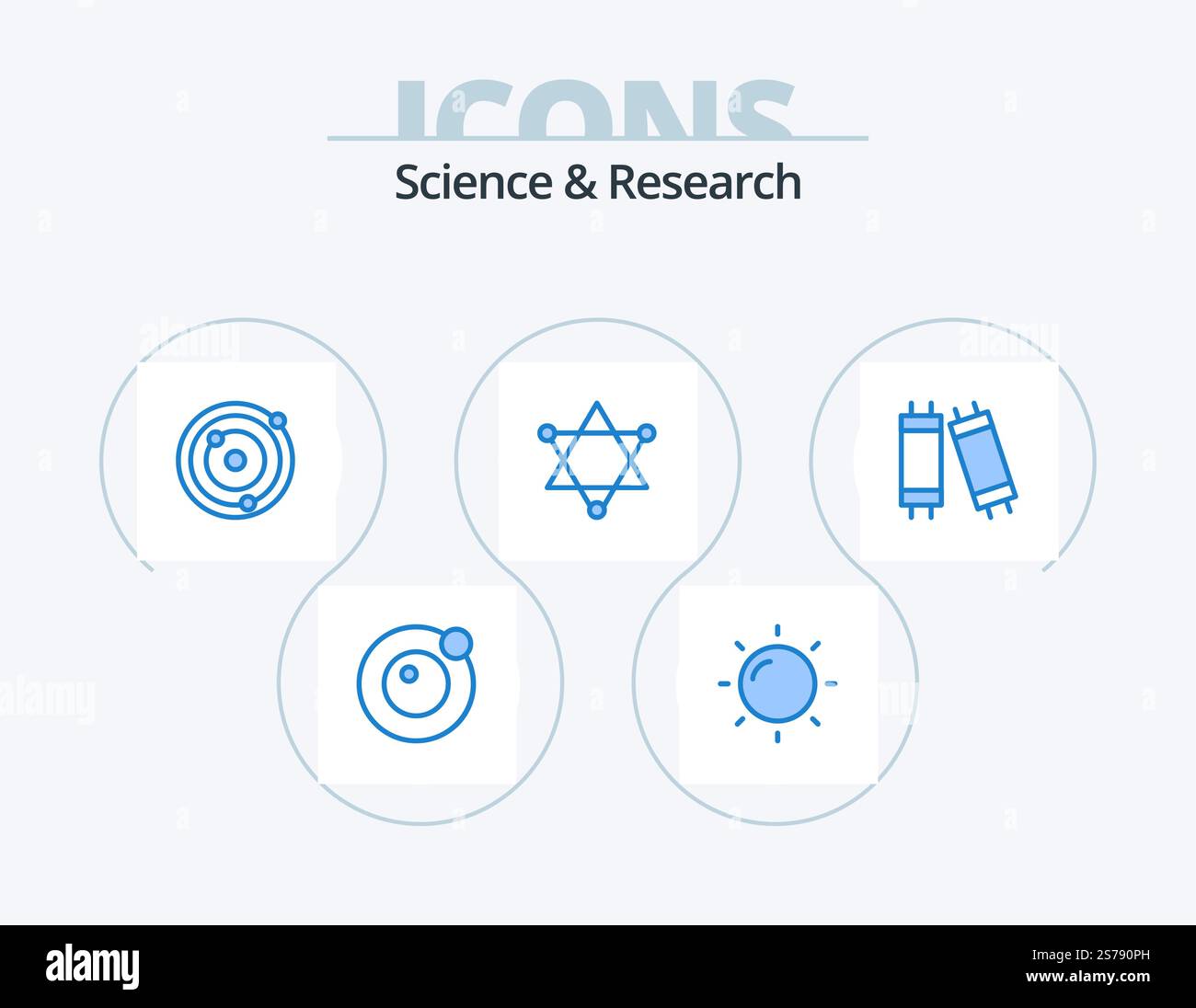 Science Blue Icon Pack 5 Icon Design. . figure. . lamp Stock Vector ...