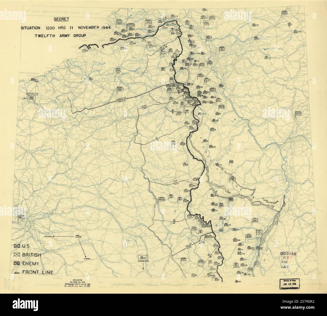 [November 11, 1944], HQ Twelfth Army Group situation map. 1944 by ...
