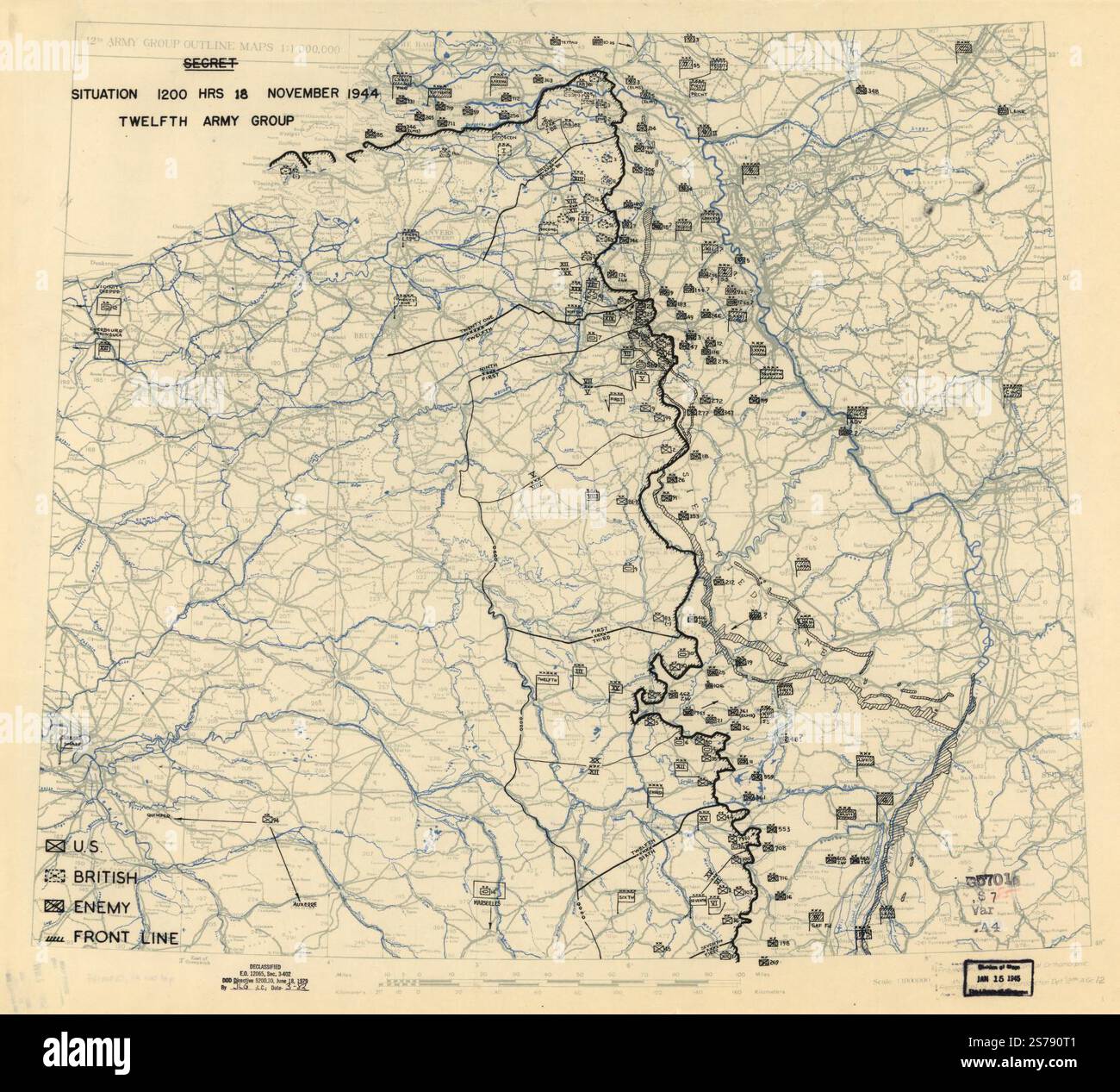 [November 18, 1944], HQ Twelfth Army Group situation map. 1944 by ...
