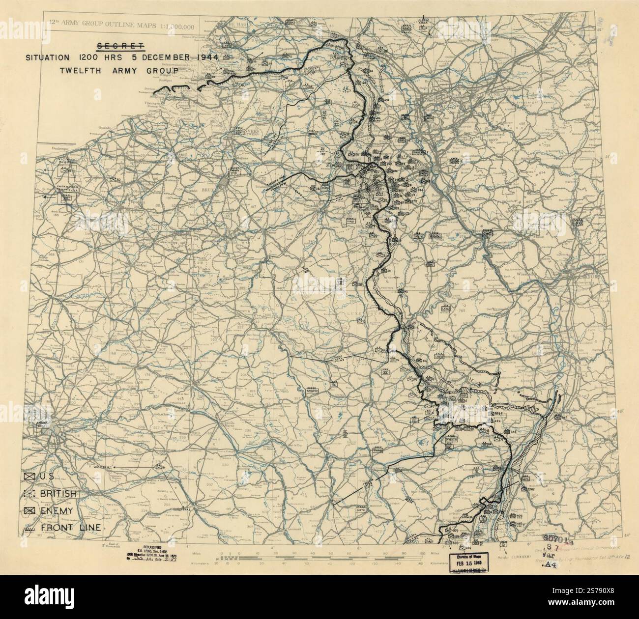 [December 5, 1944], HQ Twelfth Army Group situation map. 1944 by Allied ...