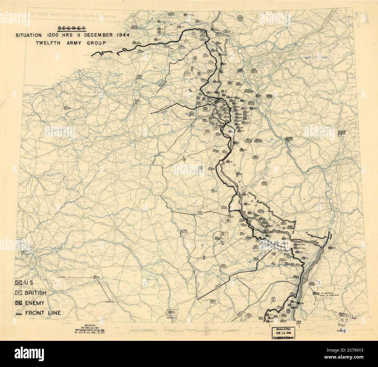 [December 11, 1944], HQ Twelfth Army Group situation map. 1944 by ...