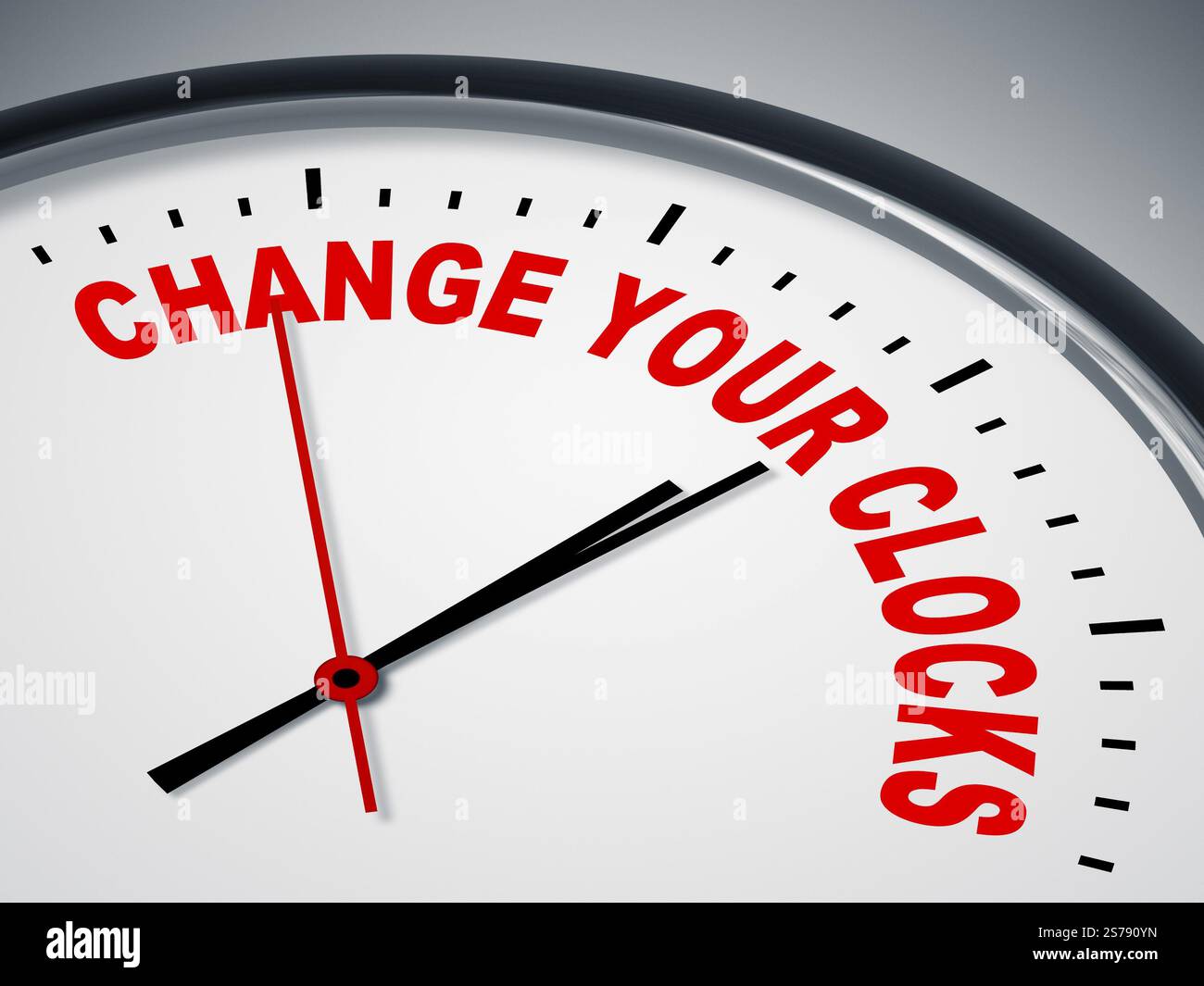 An image of a nice clock with change your clocks Stock Photo - Alamy