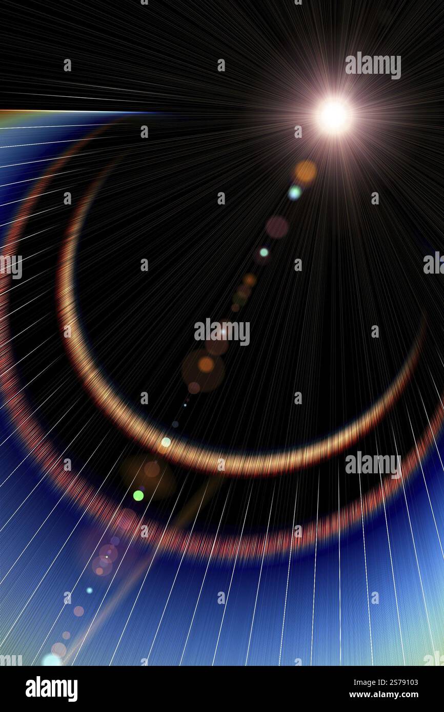 An illustration of a sun light glare Stock Photo - Alamy