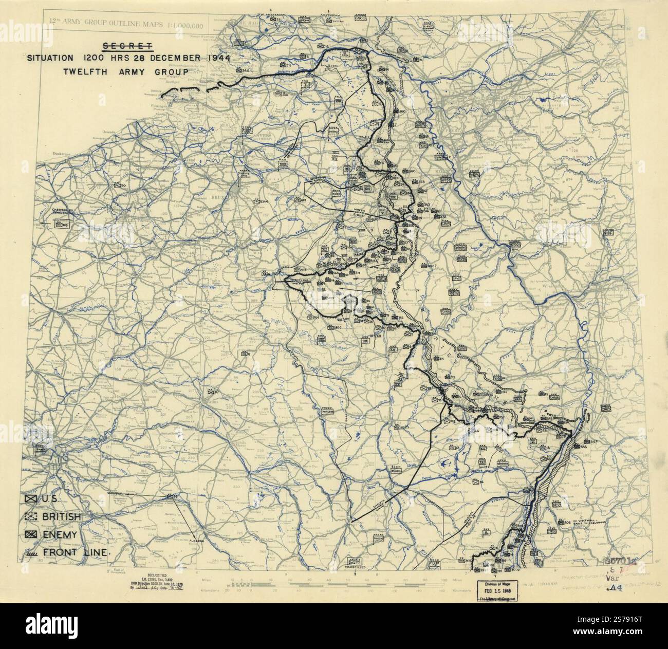 [December 28, 1944], HQ Twelfth Army Group situation map. 1944 by ...