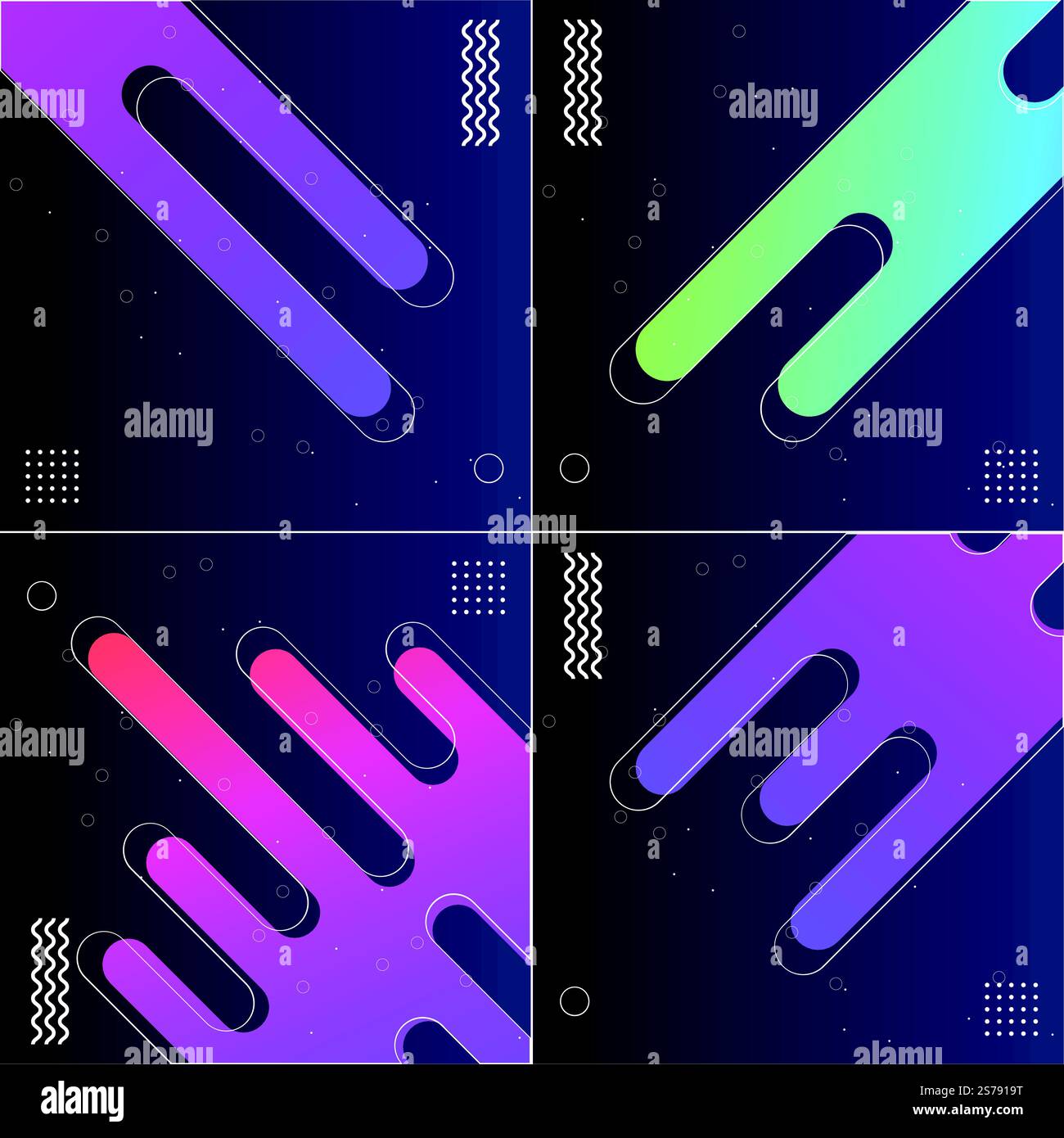 Minimal Geometric Backgrounds Pack of 4 Dynamic Shapes Composition Stock Vector Image & Art - Alamy