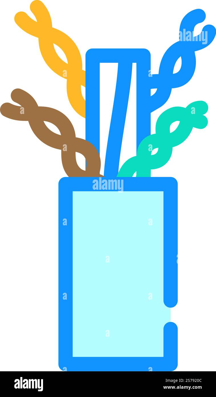twisted pair cable color icon vector. twisted pair cable sign. isolated ...