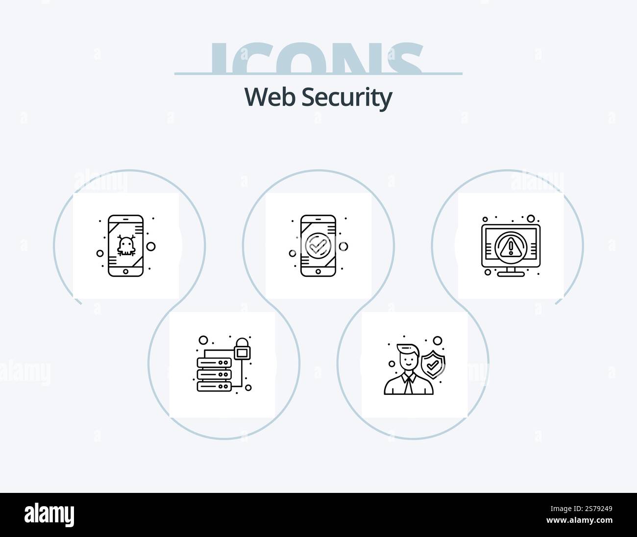 Web Security Line Icon Pack 5 Icon Design. authentication. key logger ...