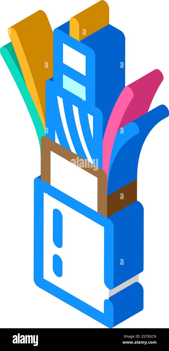 cctv cable wire isometric icon vector. cctv cable wire sign. isolated ...