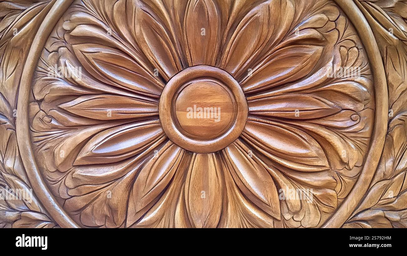 Beautifully crafted circular wall panel featuring an intricate and ...