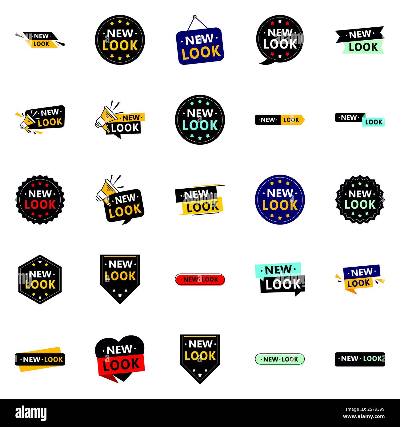 25 modern and creative vector designs for your new look Stock Vector ...