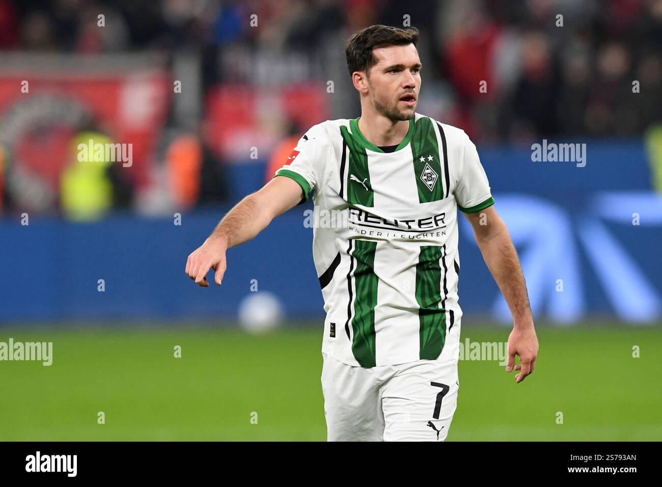 Leverkusen, Deutschland. 18th Jan, 2025. Kevin Stoeger ( Borussia Moenchengladbach ...