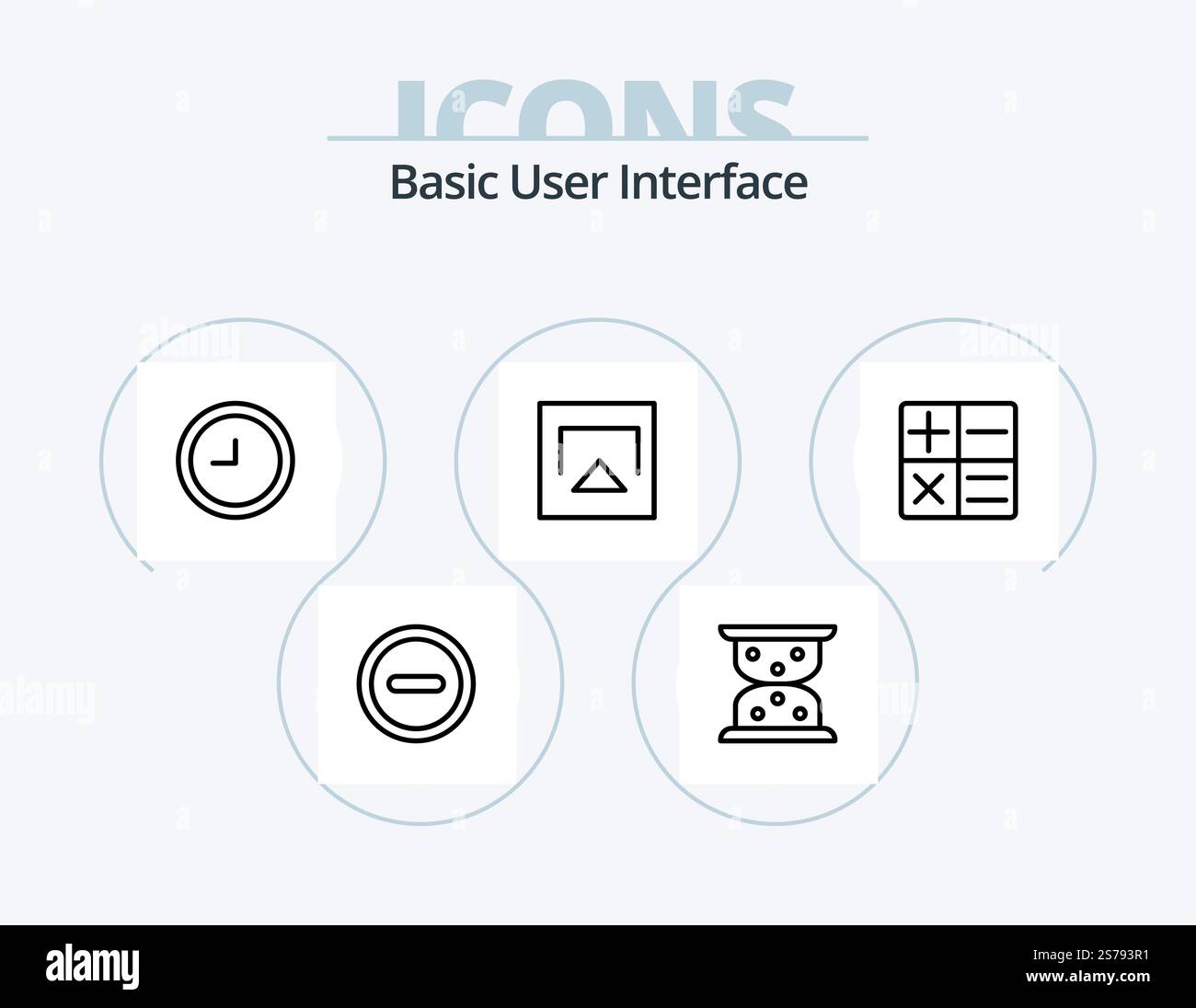 Basic Line Icon Pack 5 Icon Design. . . web. web. earth Stock Vector ...