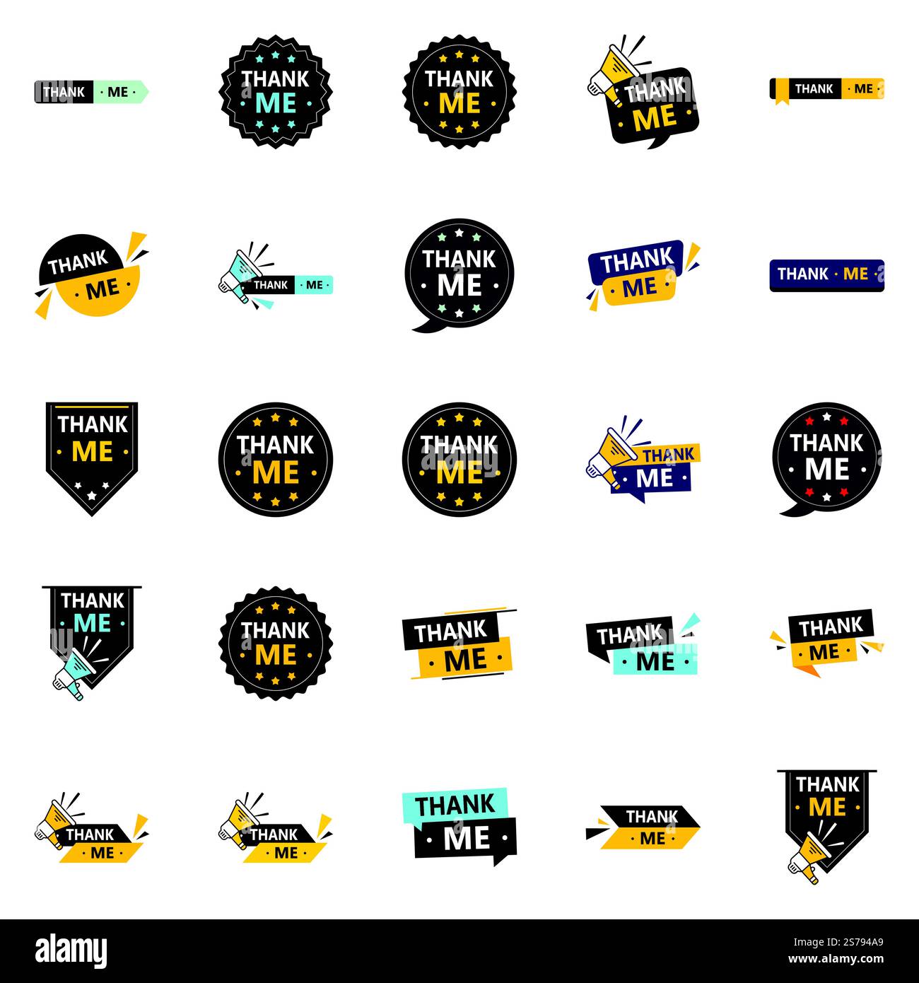 25 Eye catching Thank Me Banners to Show Your Appreciation Stock Vector Image & Art - Alamy
