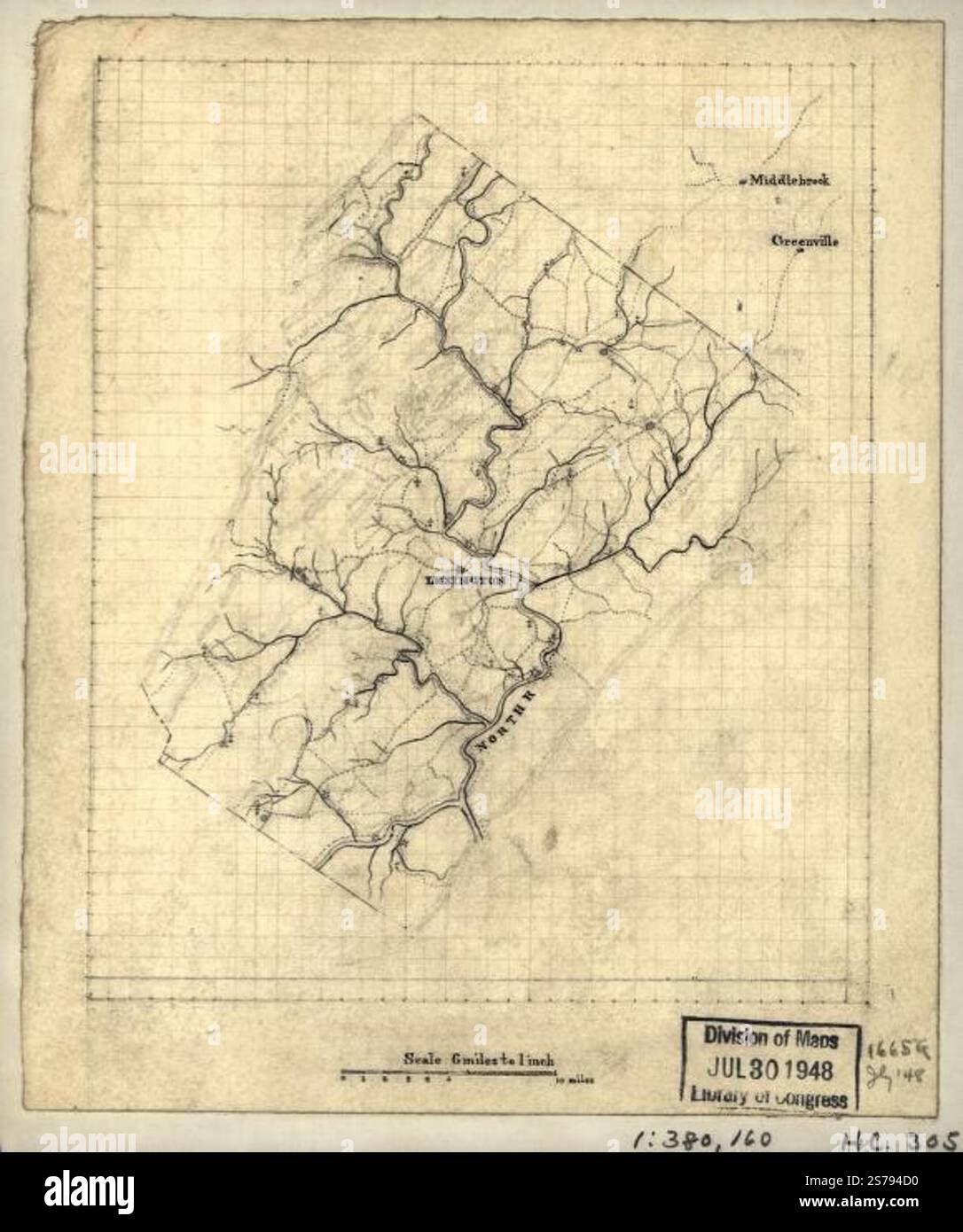 [Map of Rockbridge County, Virginia]. 1880 Stock Photo - Alamy
