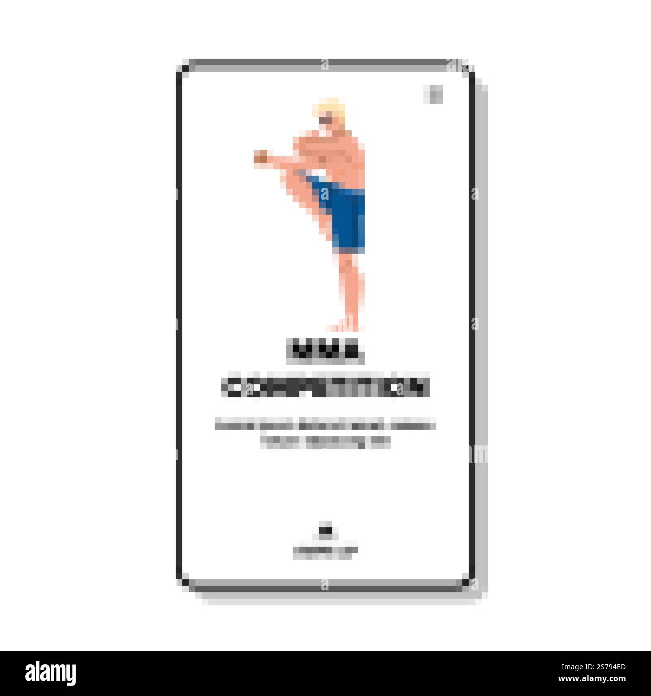 mma competition vector. fight athlete, fighter male, strong muscular ...