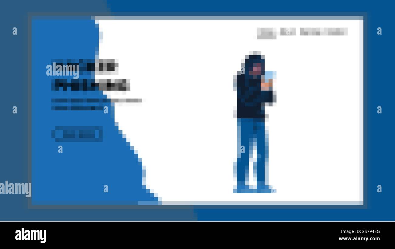 hacker phishing vector. attack computer, internet technology, security ...