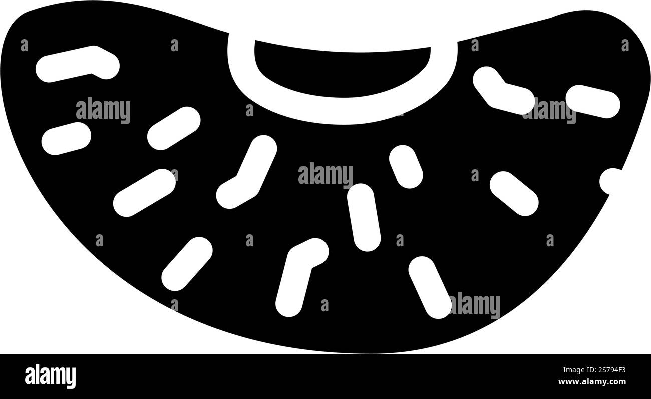 wedge mandarin clementine glyph icon vector. wedge mandarin clementine ...