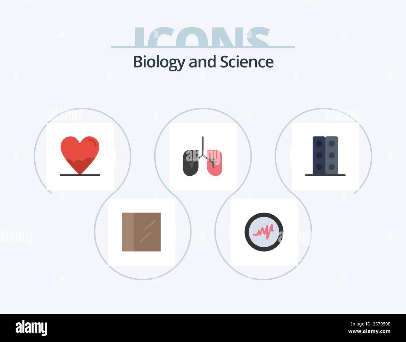 Biology Flat Icon Pack 5 Icon Design. . . science. tray. lab Stock ...