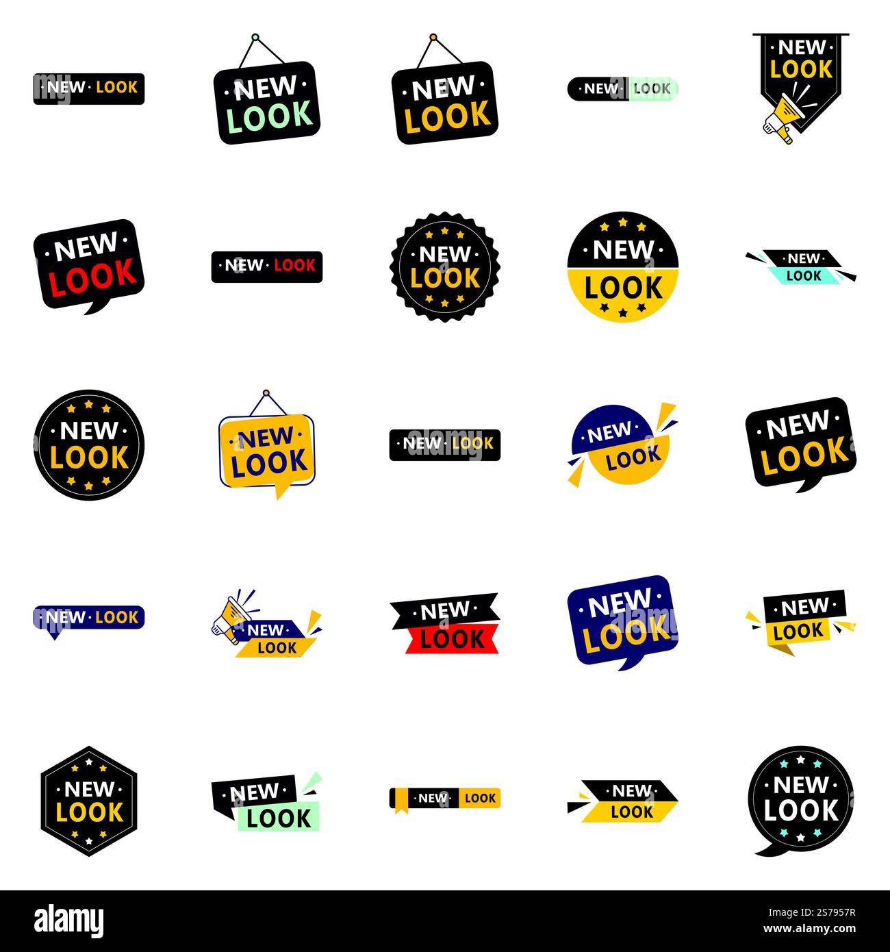 New Look 25 Eyecatching Vector Elements for a new brand identity Stock ...