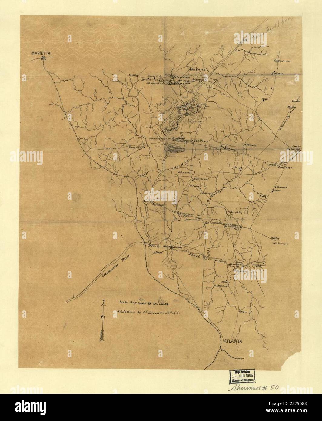 [Map of part of the counties of Fulton and Cobb, Georgia, showing ...